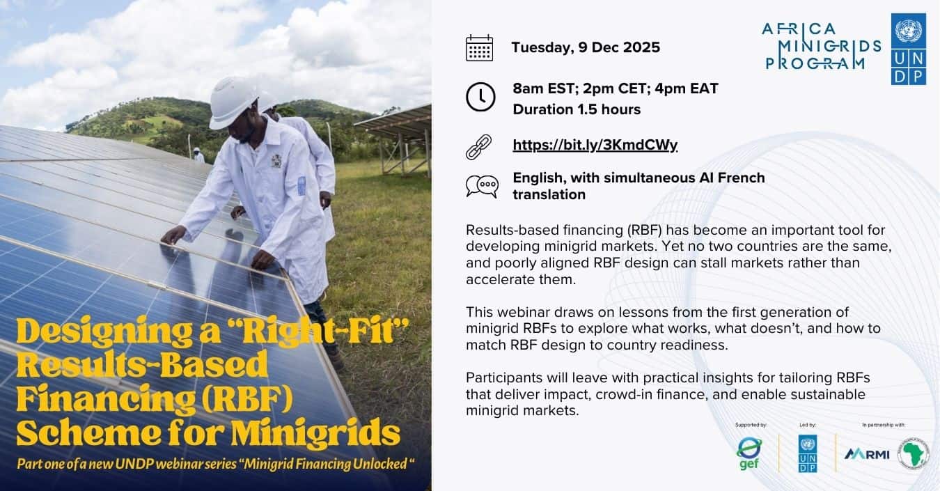 Minigrid Financing Unlocked: Designing a “right-fit” RBF scheme ...
